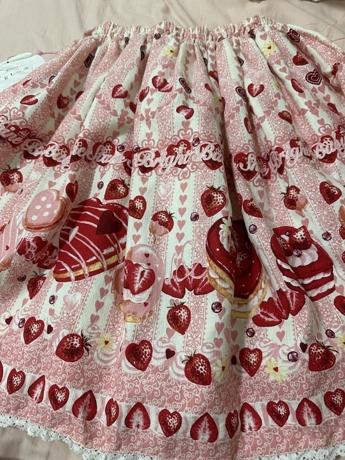 BtssB Full Shirring DOKI DOKI ♡ STRAWBERRY MAGIC Skirt - Skirts - Lace ...