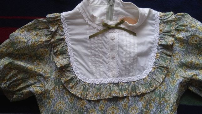 Victorian Maiden - Liberty Print Mary OP in Green - Dresses - Lace ...