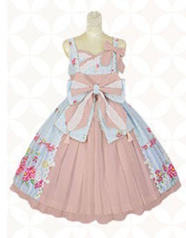 Metamorphose Snowy Rabbit Pleated plus size jsk in sax x pink BNWT ...