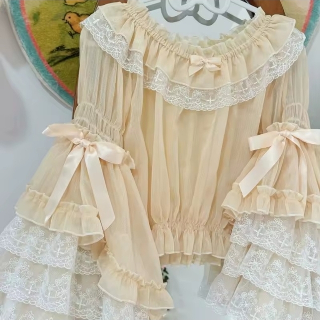 Pink Princess Sleeve Blouse New - Tops - Lace Market: Lolita Fashion Sales