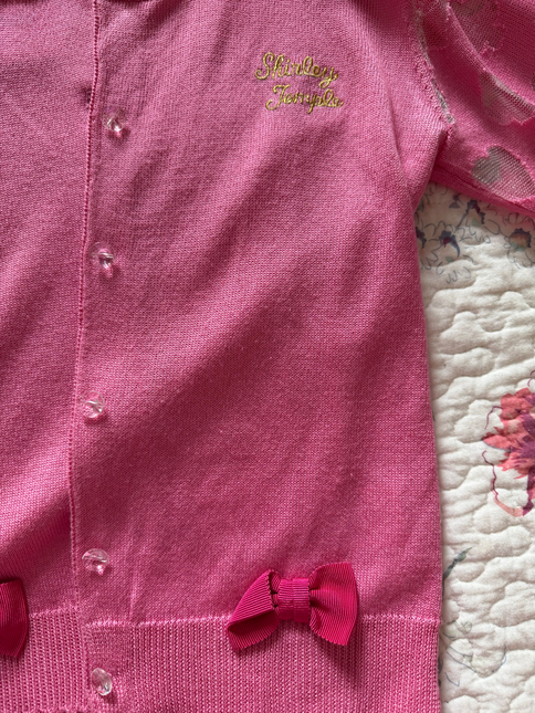 Shirley Temple Pink Chess Cardigan - Sweaters - Lace Market: Lolita ...