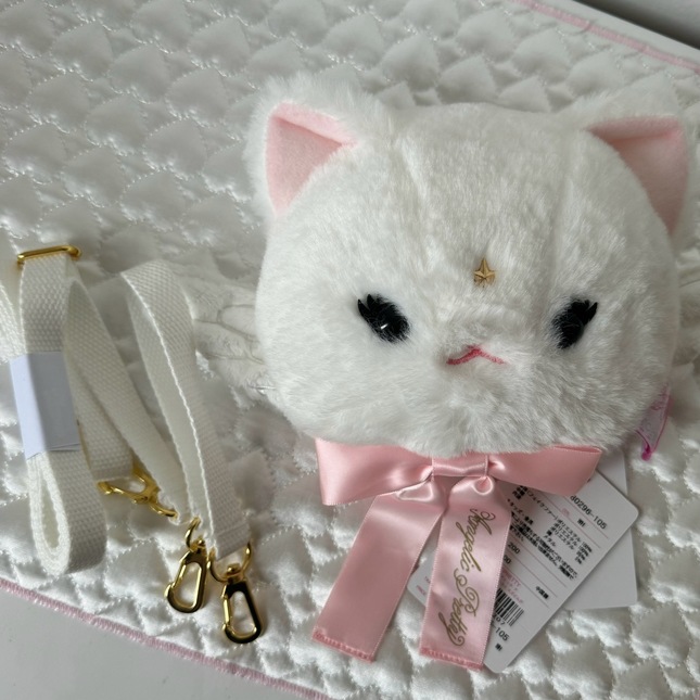 Angelic Pretty Milk Cat Face Pouch in White - Bags and Purses - Lace ...