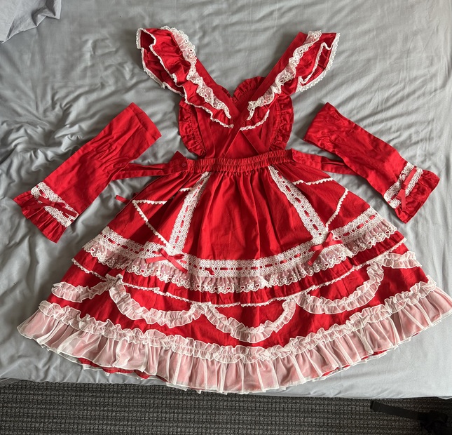 [AP][Angelic Pretty] Heart Bib Skirt + KC - Skirts - Lace Market ...