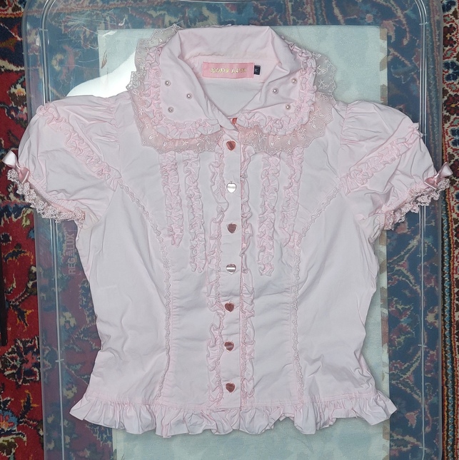 Bodyline blouse PINK - Tops - Lace Market: Lolita Fashion Sales