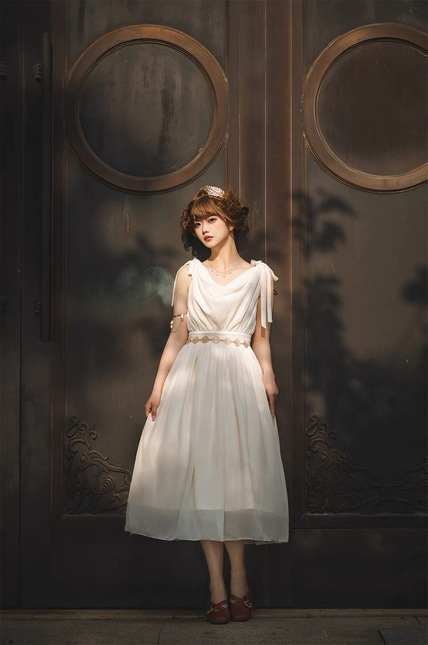 Miss Point Greek style jsk solid cream beige color - Dresses - Lace ...