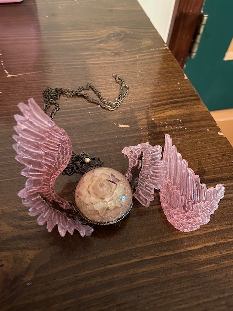 Balsamic Moon Pink Angel Resin necklace DAMAGED/BROKEN - Necklaces ...