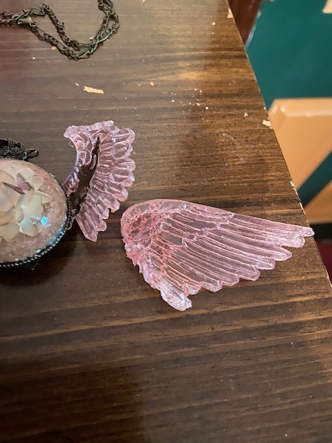 Balsamic Moon Pink Angel Resin necklace DAMAGED/BROKEN - Necklaces ...