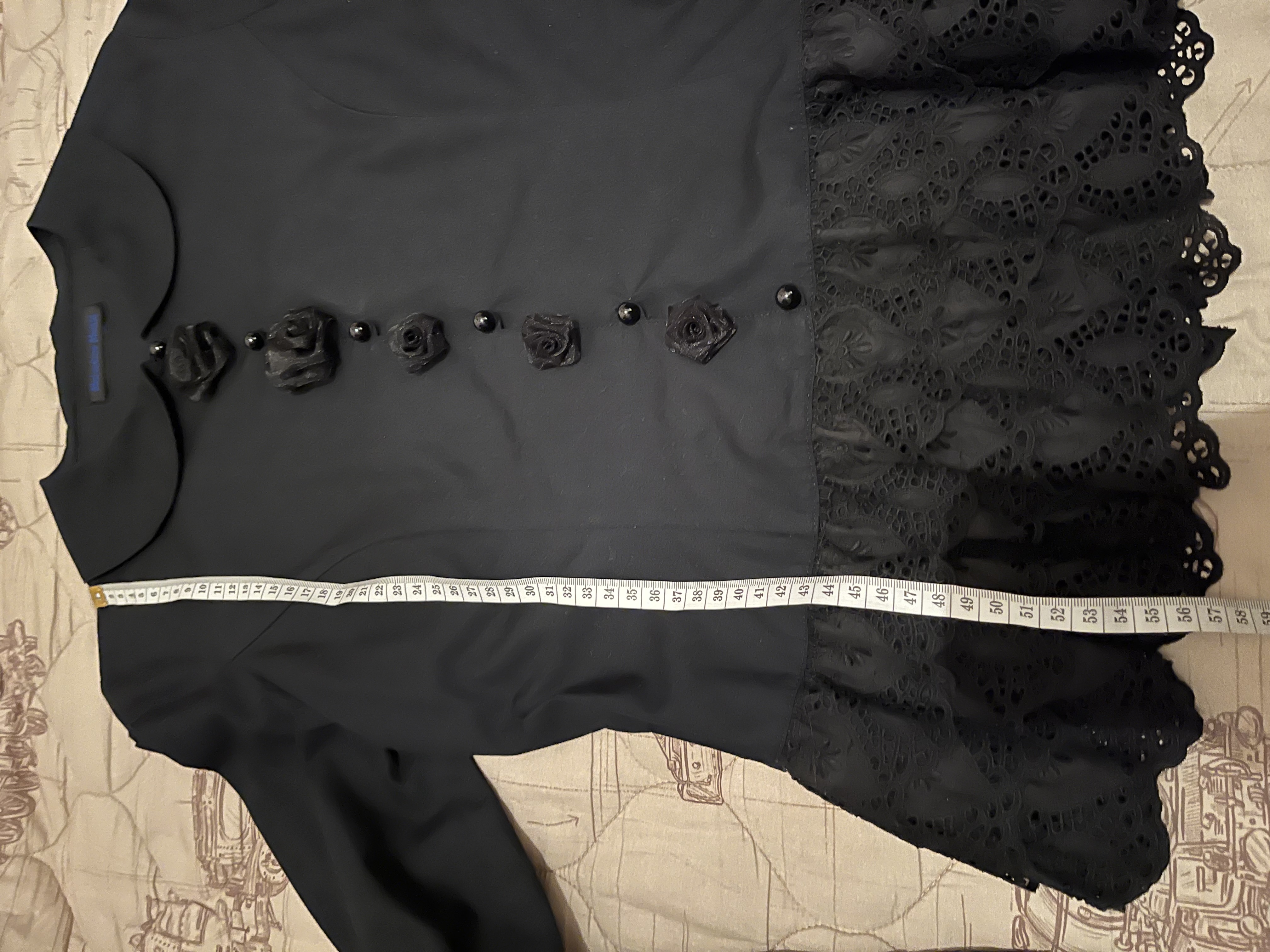 Moi meme Moitie Rose patterned and lace Blouse - Blouses - Lace Market ...