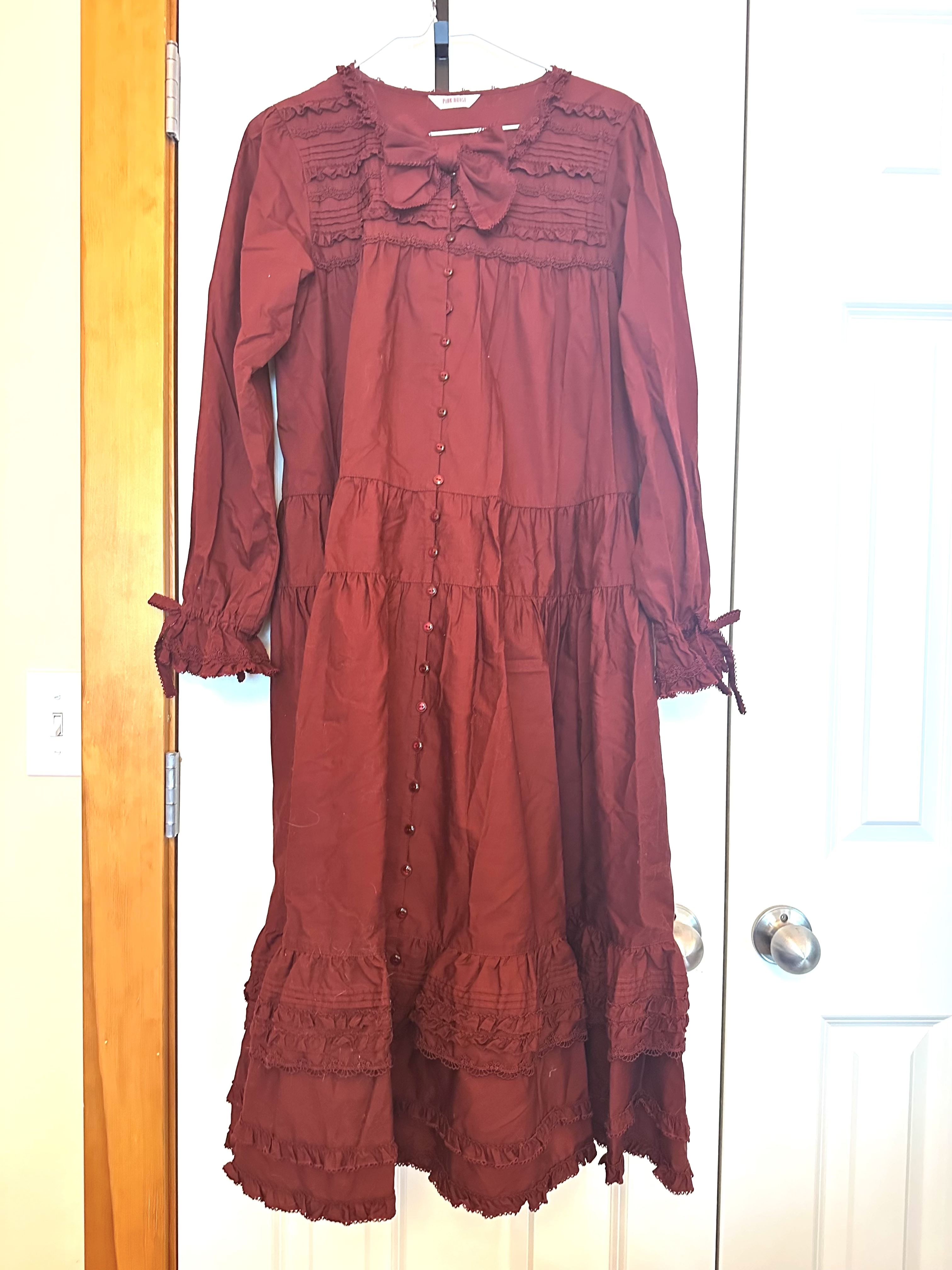 [Moving Sale!] Pink House Red Ribbon OP/Overcoat - Dresses - Lace ...