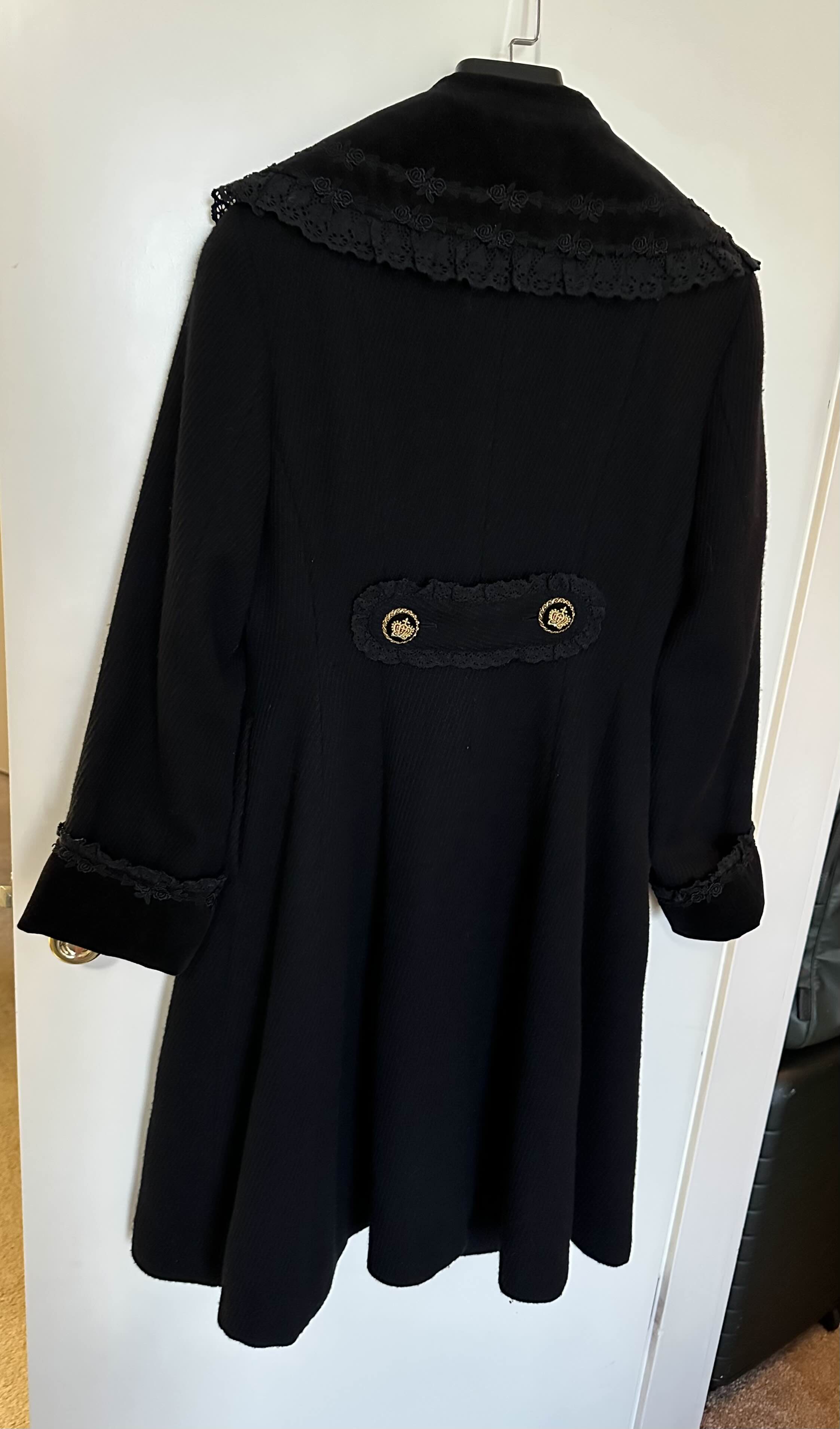 Innocent World Ribbon Crown Lace Coat in Black - Outerwear - Lace ...