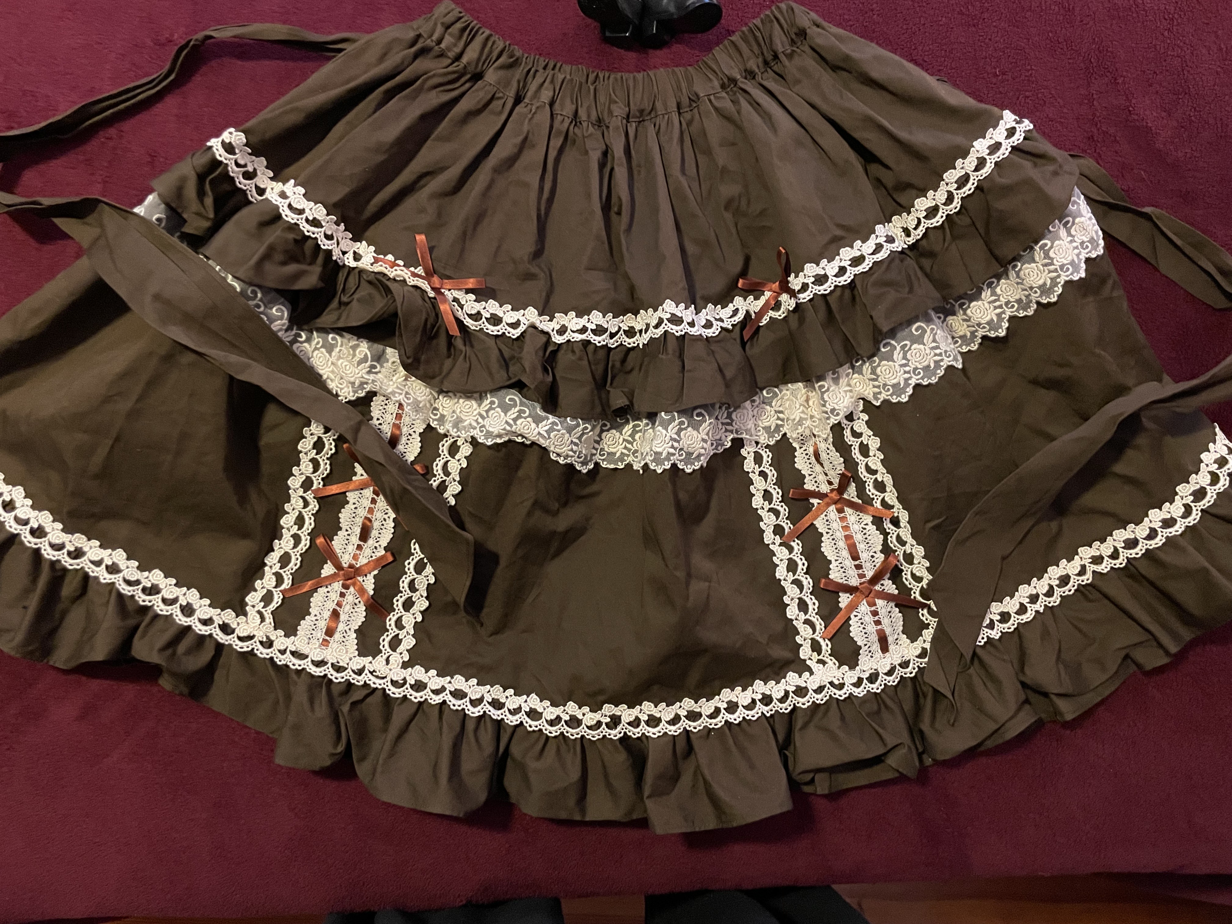 Maxicimam Magical Flute Marionette Skirt, brown, NWOT - Skirts - Lace ...