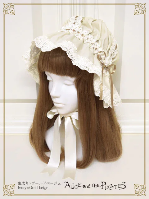 Alice and the Pirates Frill Maid Cap Ivory - Bonnets - Lace Market ...