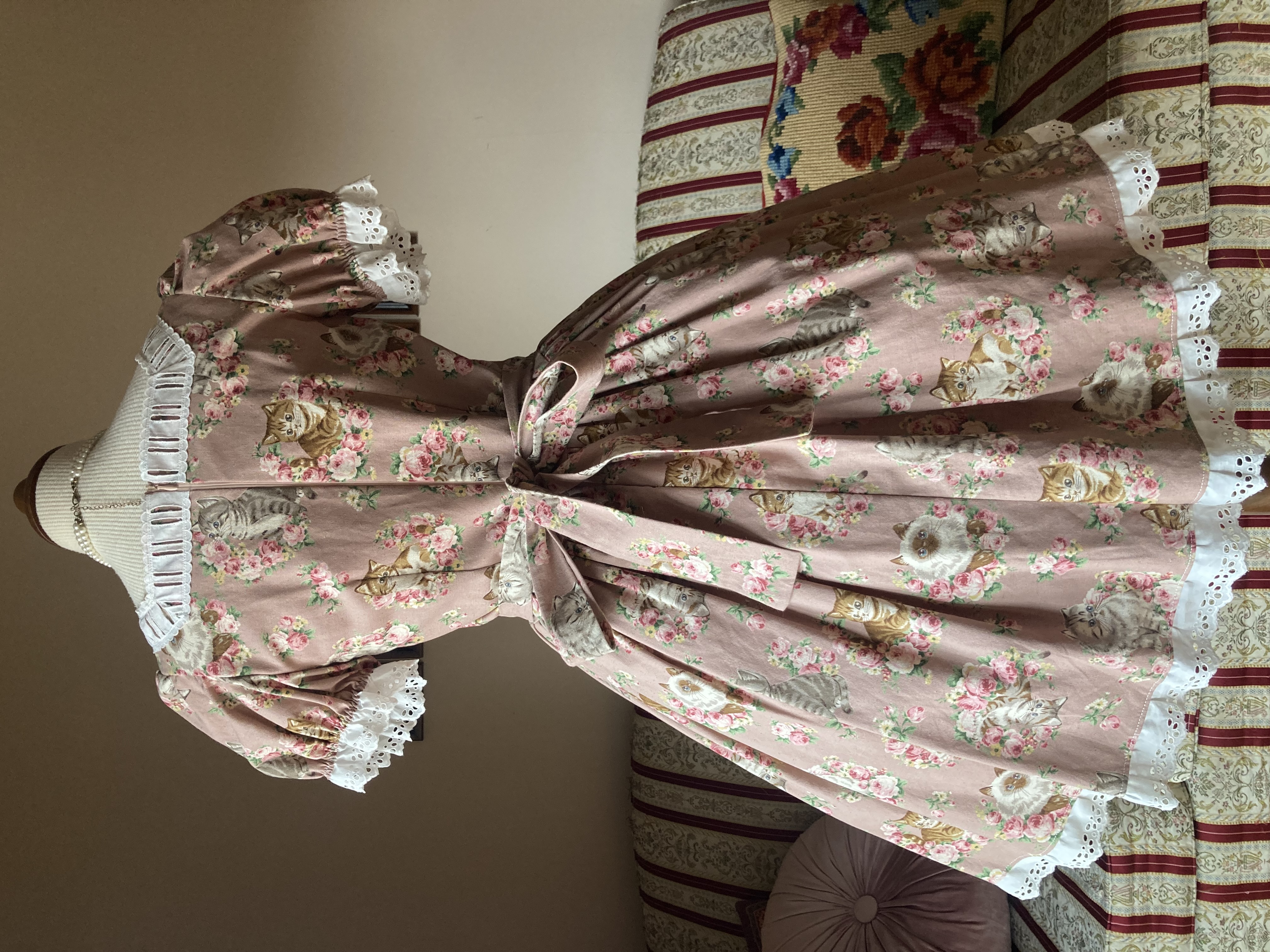 Handmade Classic Lolita Cats & Florals OP - Dresses - Lace Market ...