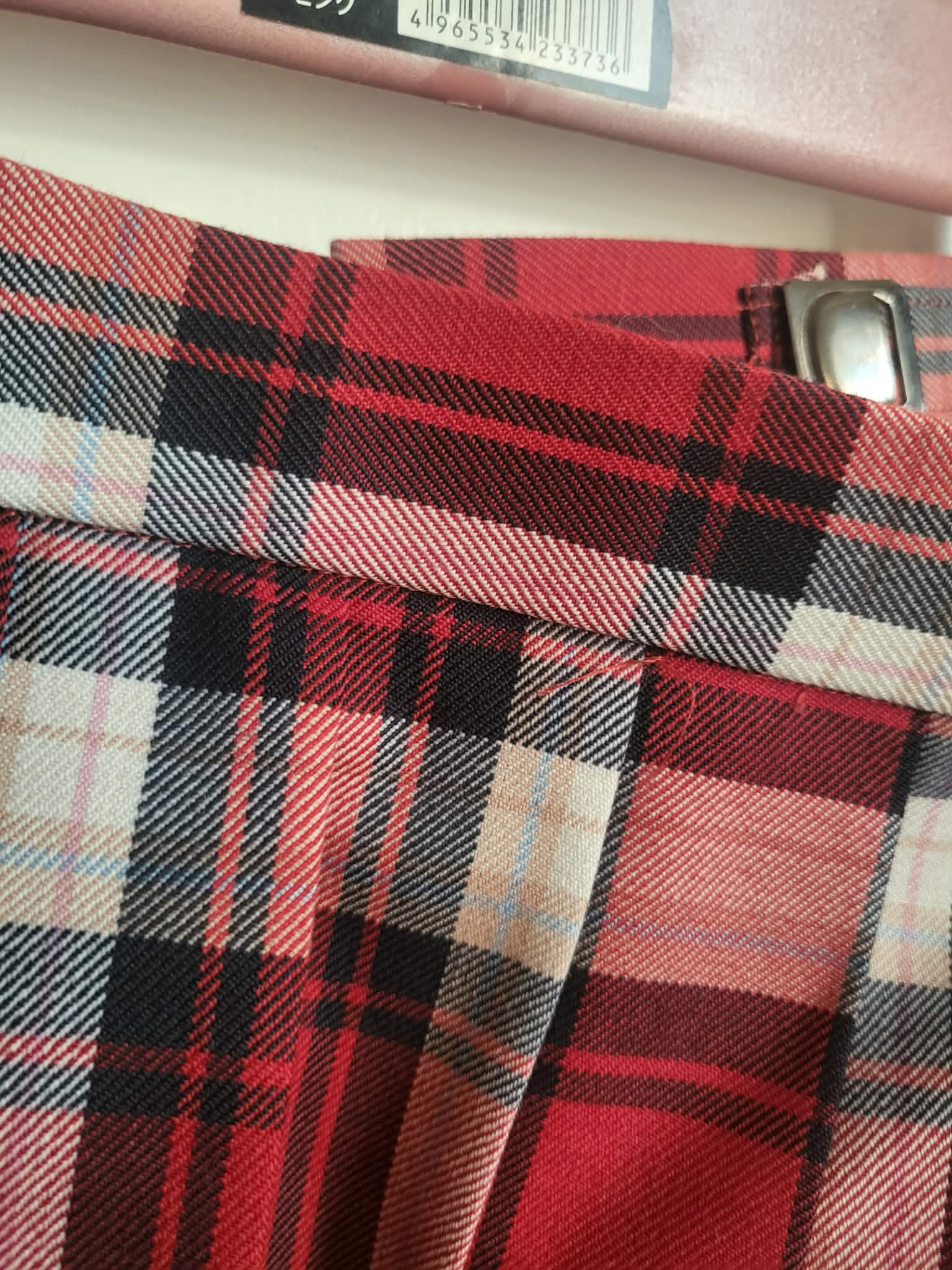 arCONOMI school uniform pleated skirt in red/white/blacks - Skirts ...