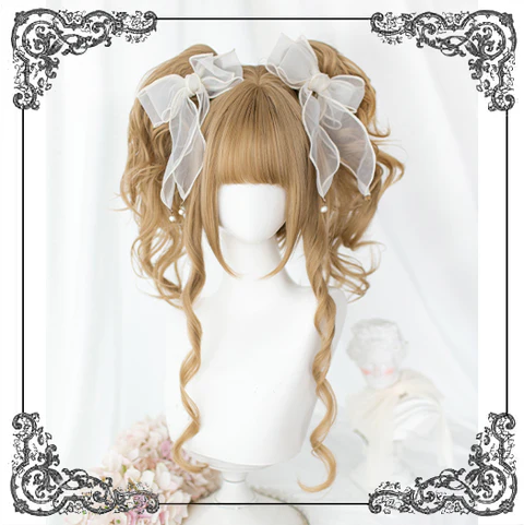 Dream holic Hime Ringo linen gold wig + wig cap - Wigs and Artificial ...