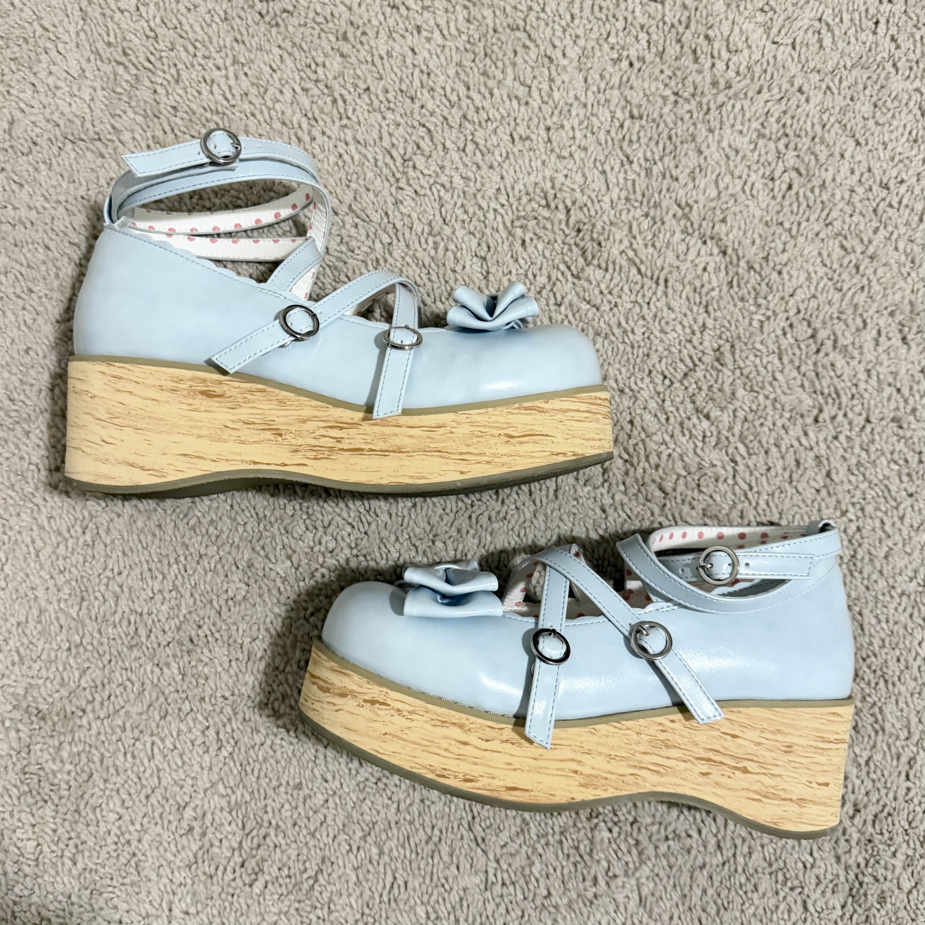 MODO Sweet Lolita Round-Toe Platform Shoes (SAX BLUE / SIZE 38) - Shoes ...