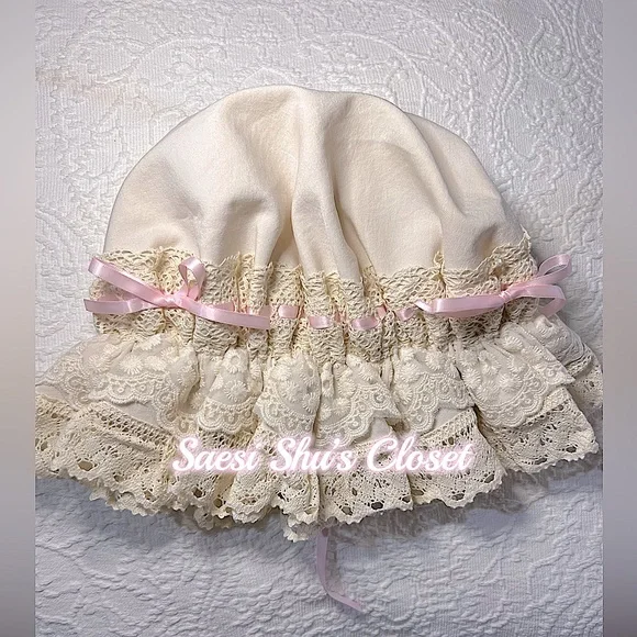 NWT Rococo Classic Lolita Double Layered Lace Ribbon Bonnet🎀 - Hair ...