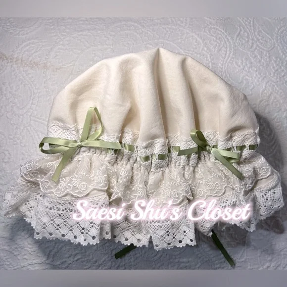 NWT Rococo Classic Lolita Lace Ribbon Bonnet in Ivory Colorway 🎀 in ...