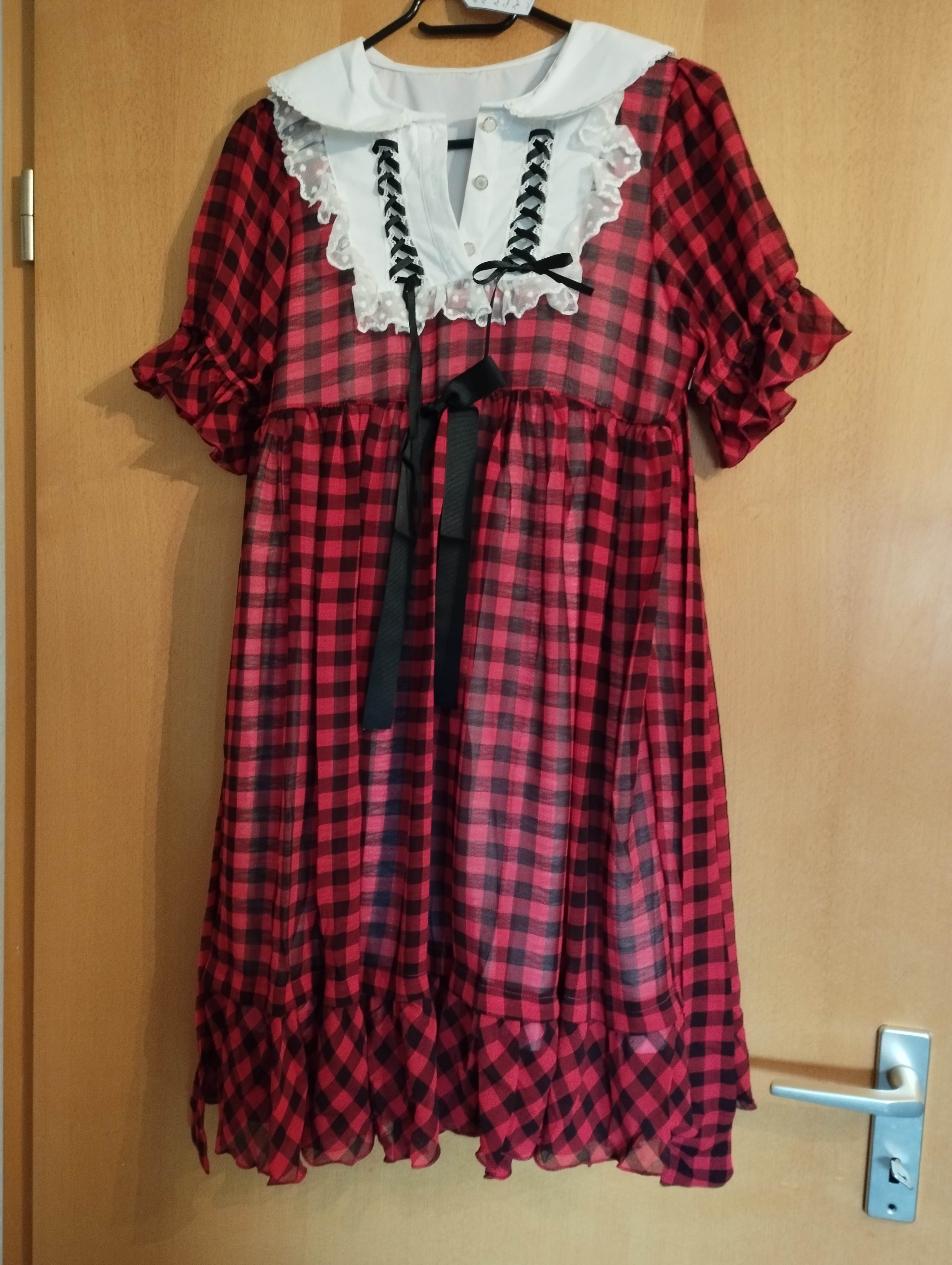 Red checkered dress - Dresses - Lace Market: Lolita Fashion Sales