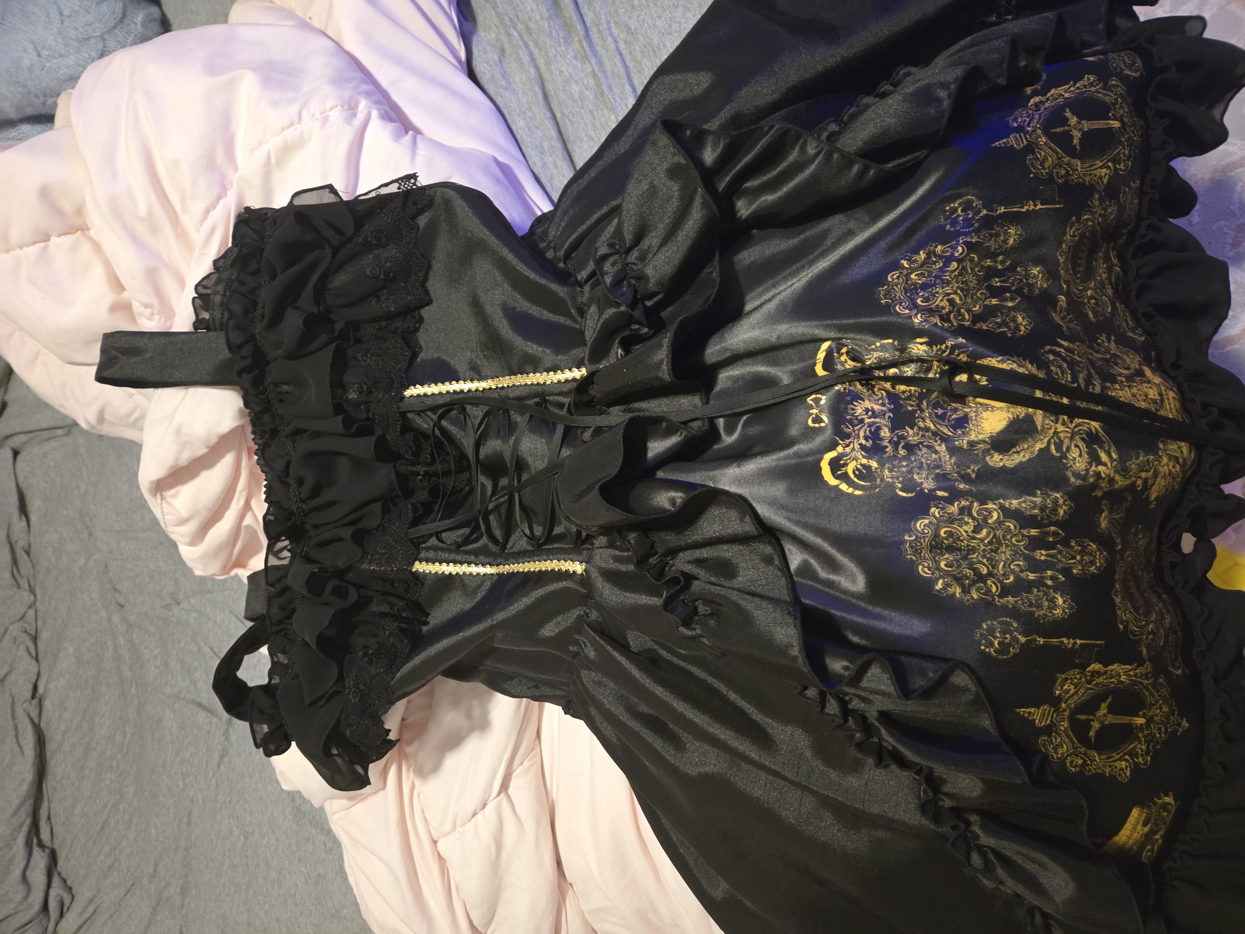 Haenuli x Atelier Pierrot Secret Chamber JSK Black and Gold colorway ...