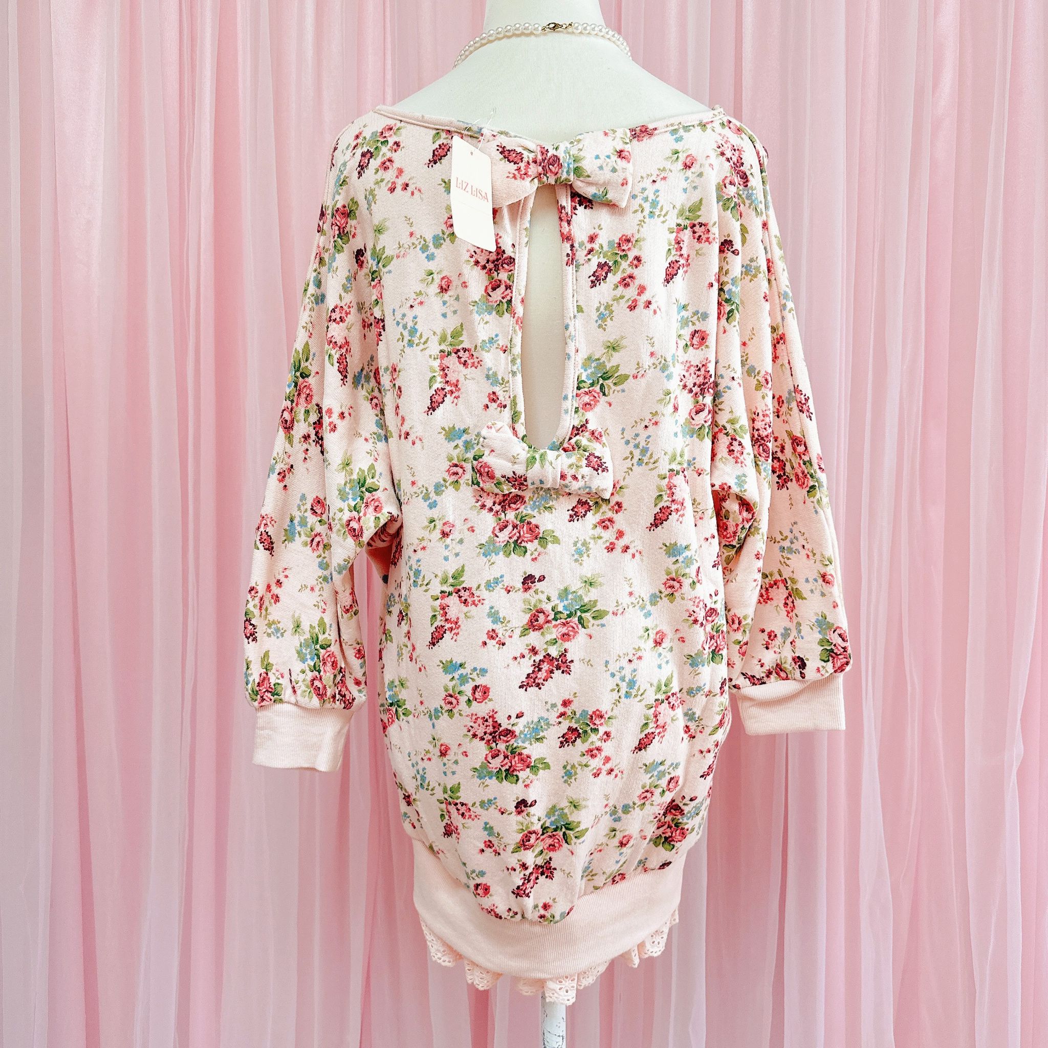 🍒Japan brand Liz Lisa pink floral sweater with 2 bow NWT🍒 - Sweaters ...