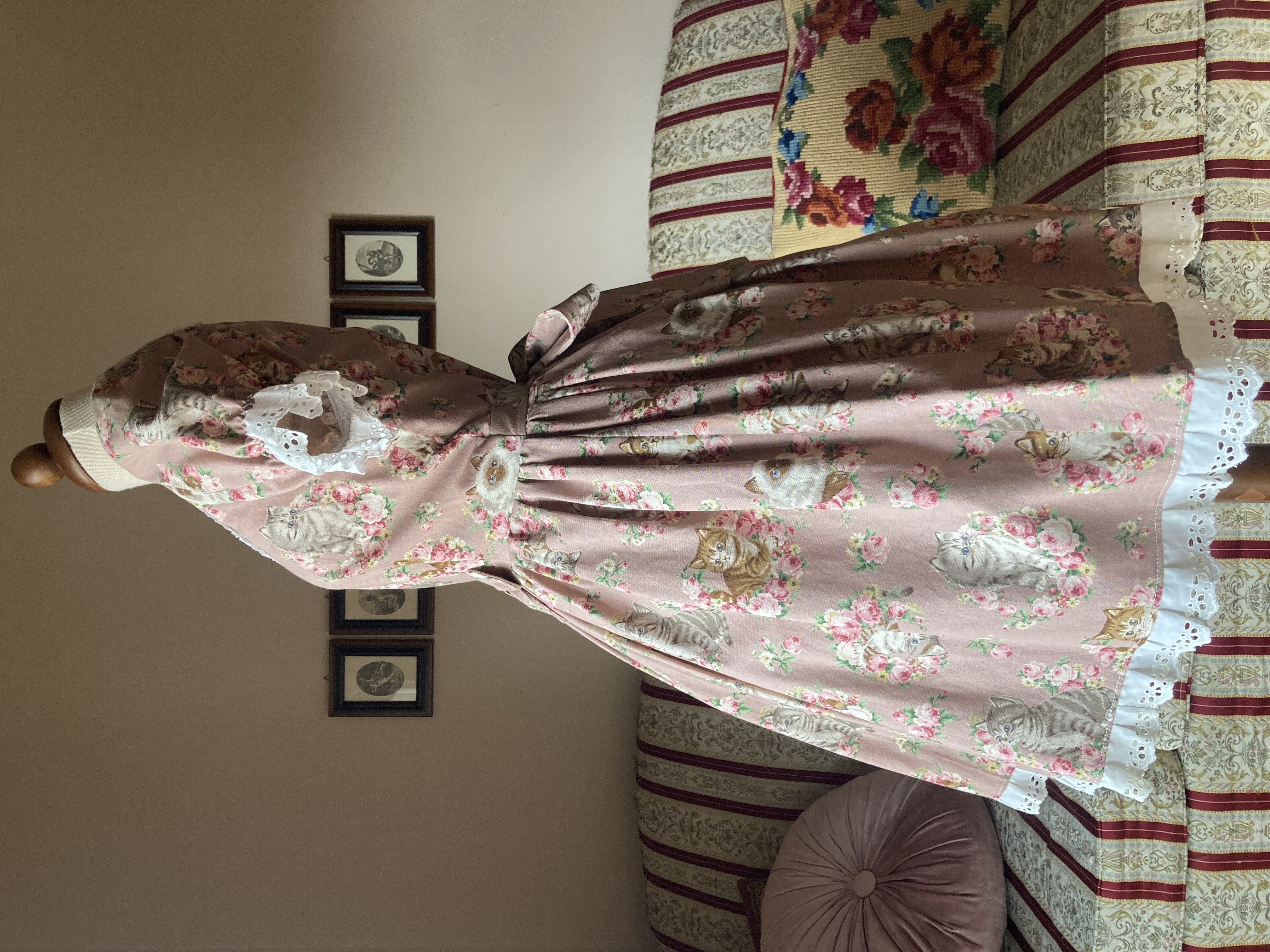 Handmade Classic Lolita Cats & Florals OP - Dresses - Lace Market ...