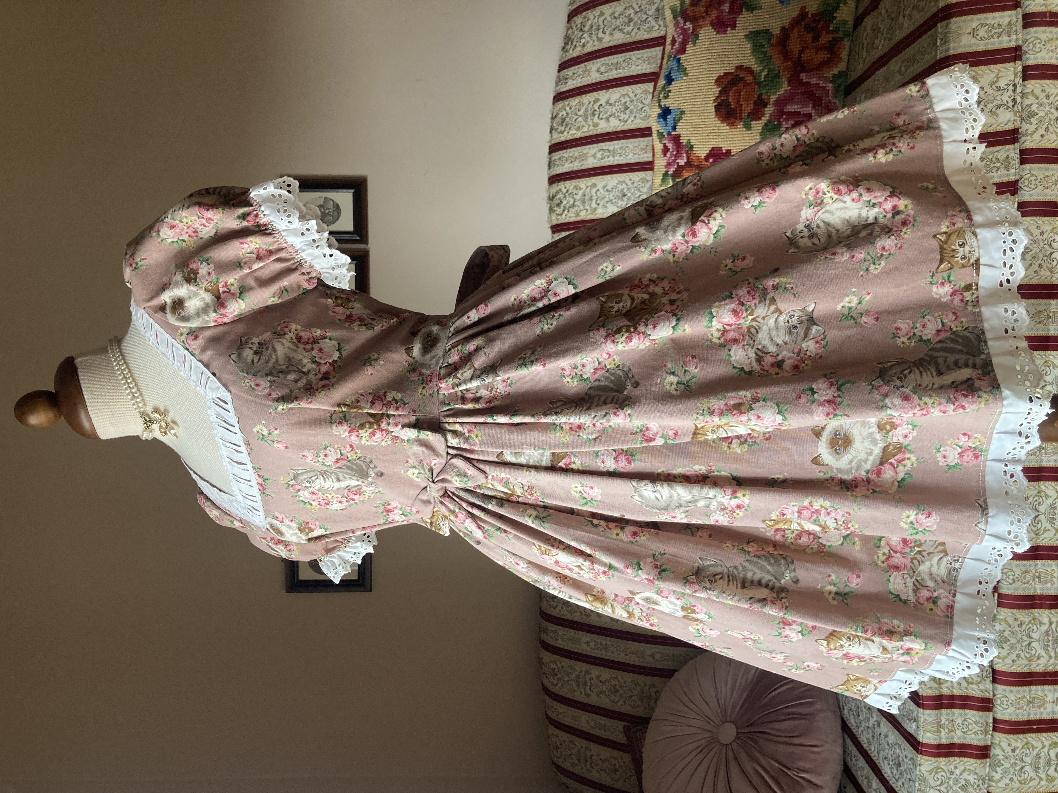 Handmade Classic Lolita Cats & Florals OP - Dresses - Lace Market ...