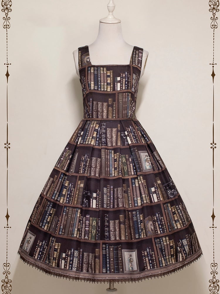 Kitty Bookshelf JSK and KC - Brown - Dresses - Lace Market: Lolita ...