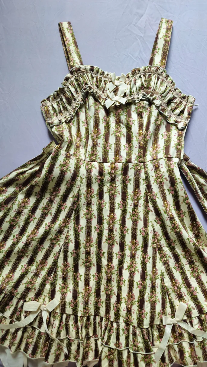 Bodyline Rose Stripe Bustle JSK - Dresses - Lace Market: Lolita Fashion ...
