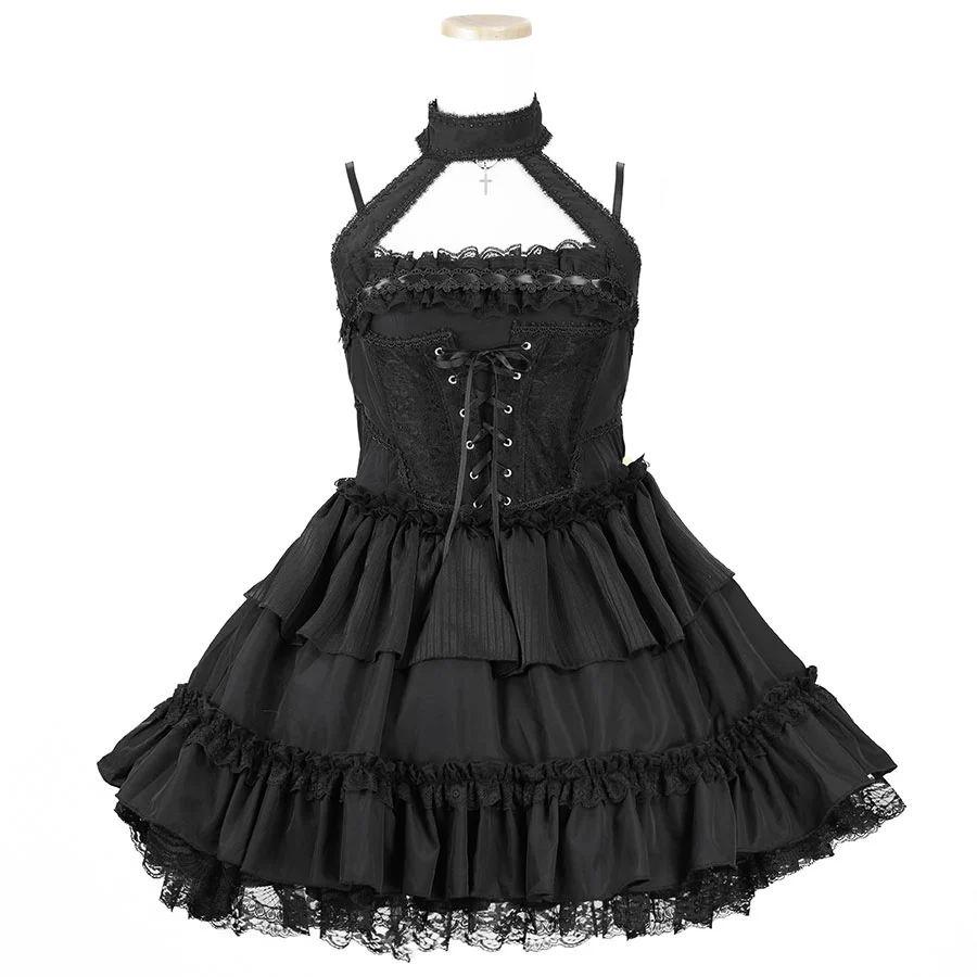 Majoh mini bustier corset lace up dress - Dresses - Lace Market: Lolita ...