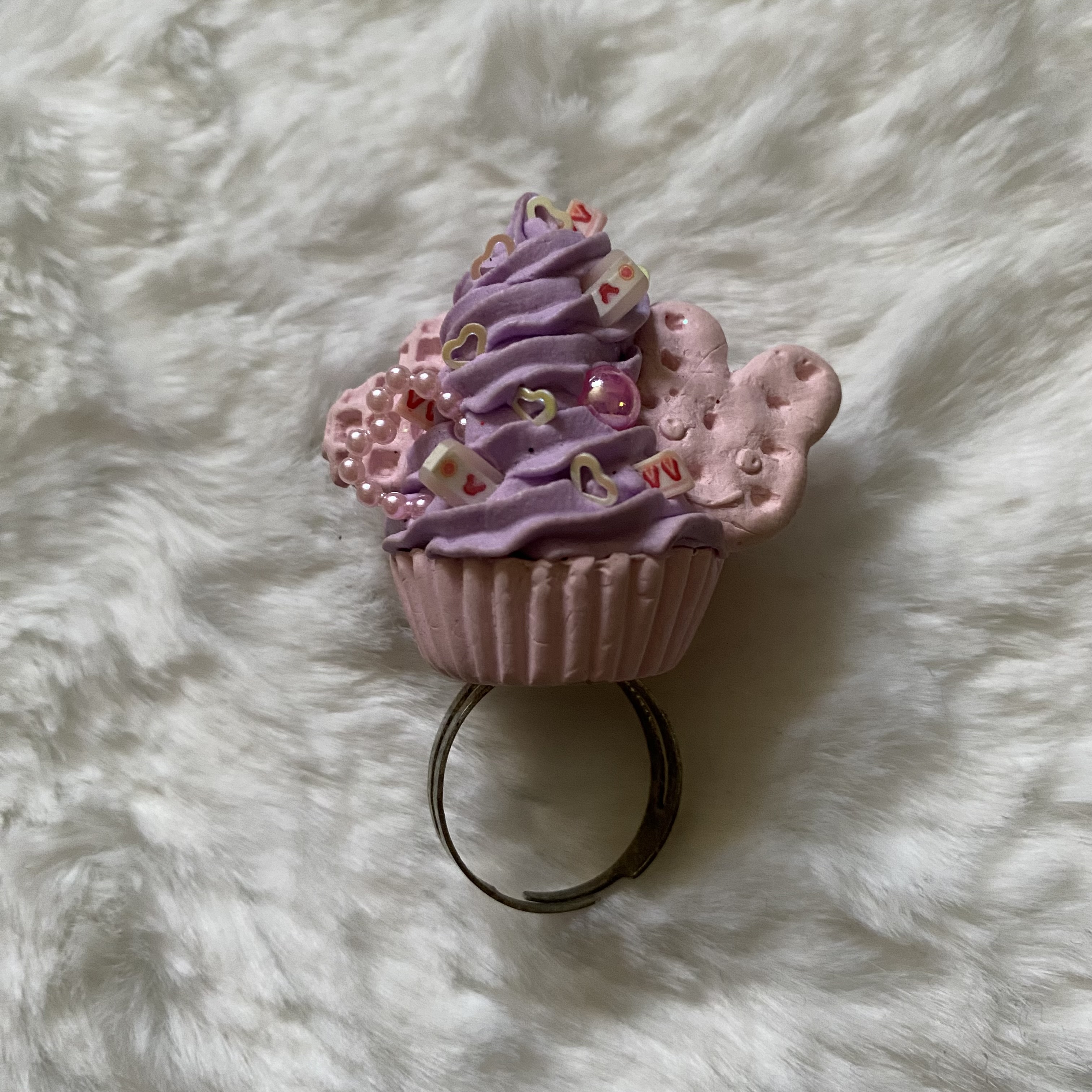 *FREE USA SHIPPING* Lavender Whipped Cupcake Decoden Ring - Jewelry ...