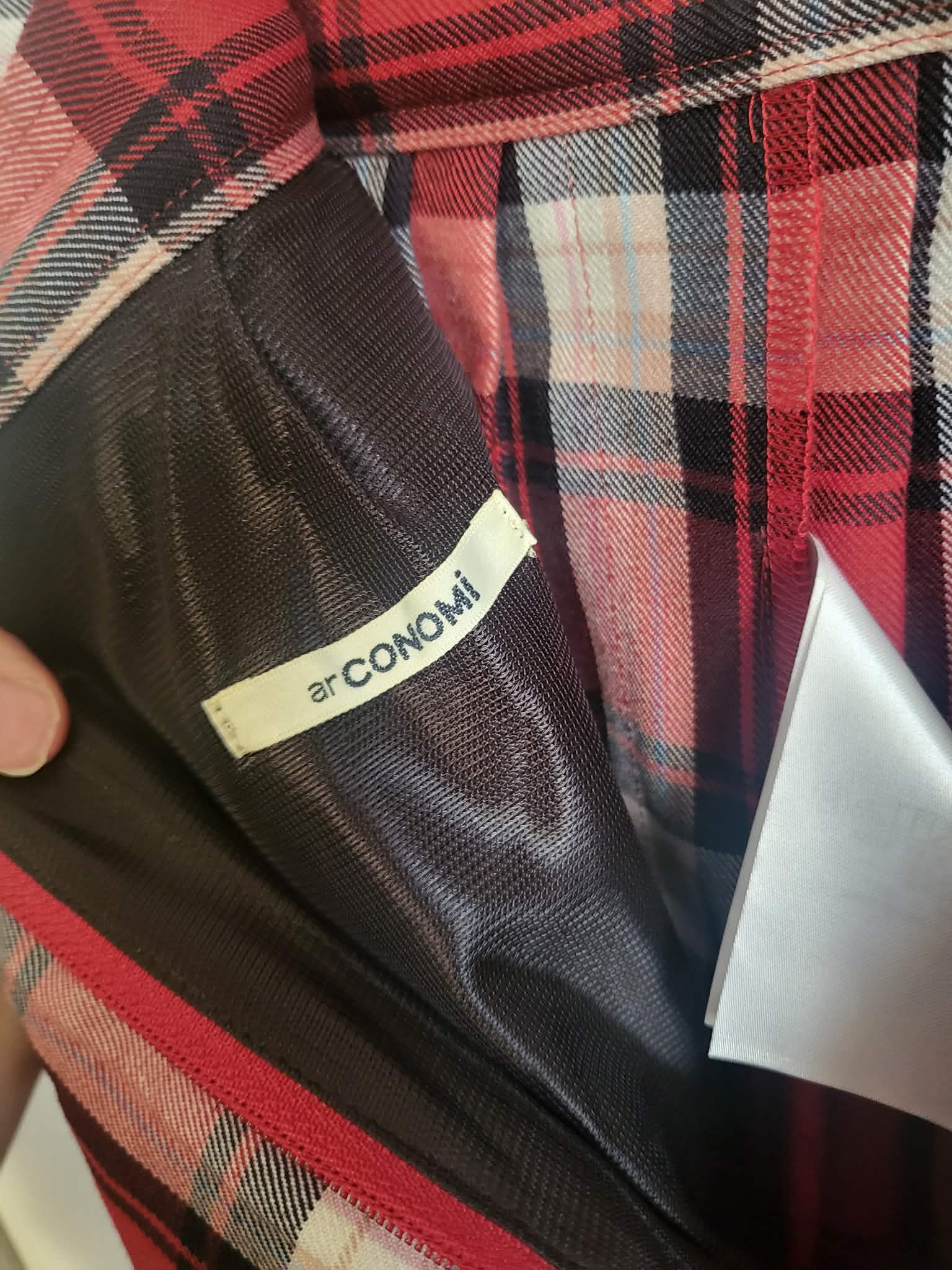 arCONOMI school uniform pleated skirt in red/white/blacks - Skirts ...