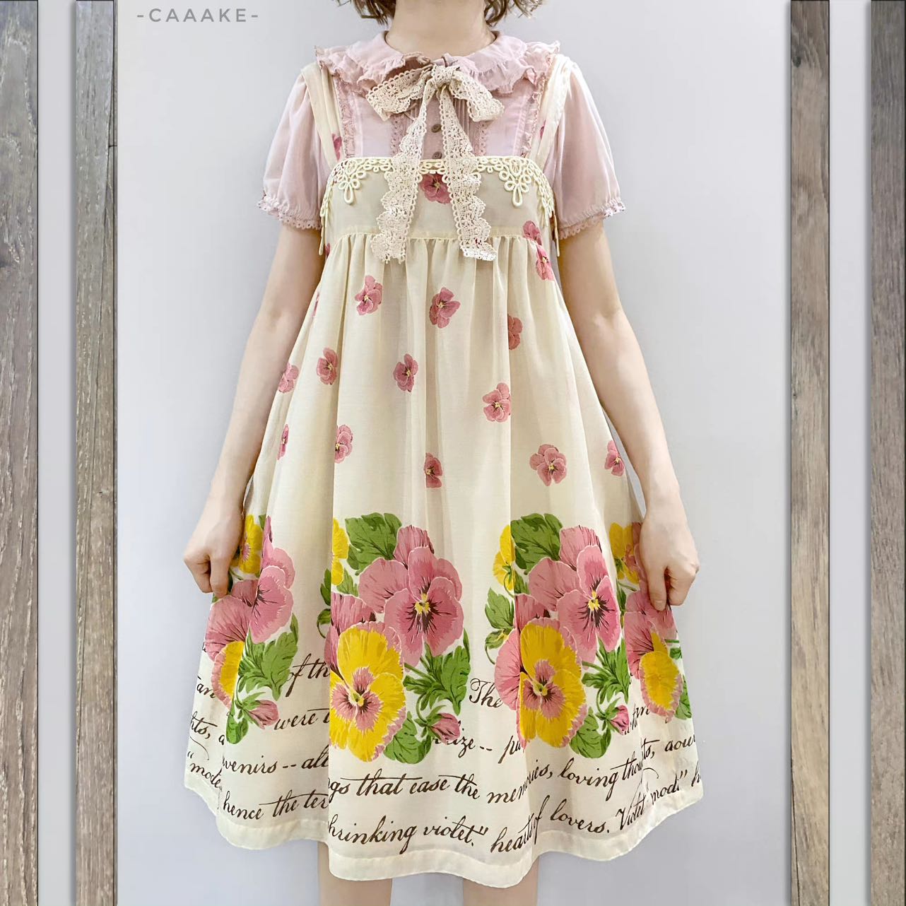 Emily Temple Cute Pansy Print Sleeveless OP - Jumperskirt - Lace Market ...