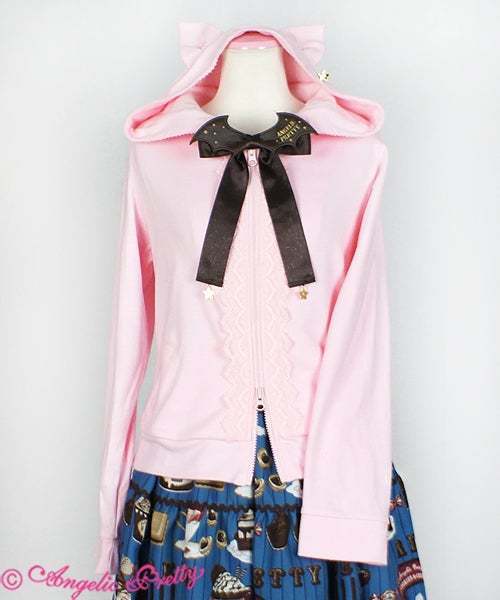 (NWT) Angelic Pretty Angelic Bat Hollaween Parka in Pink - Cutsews ...