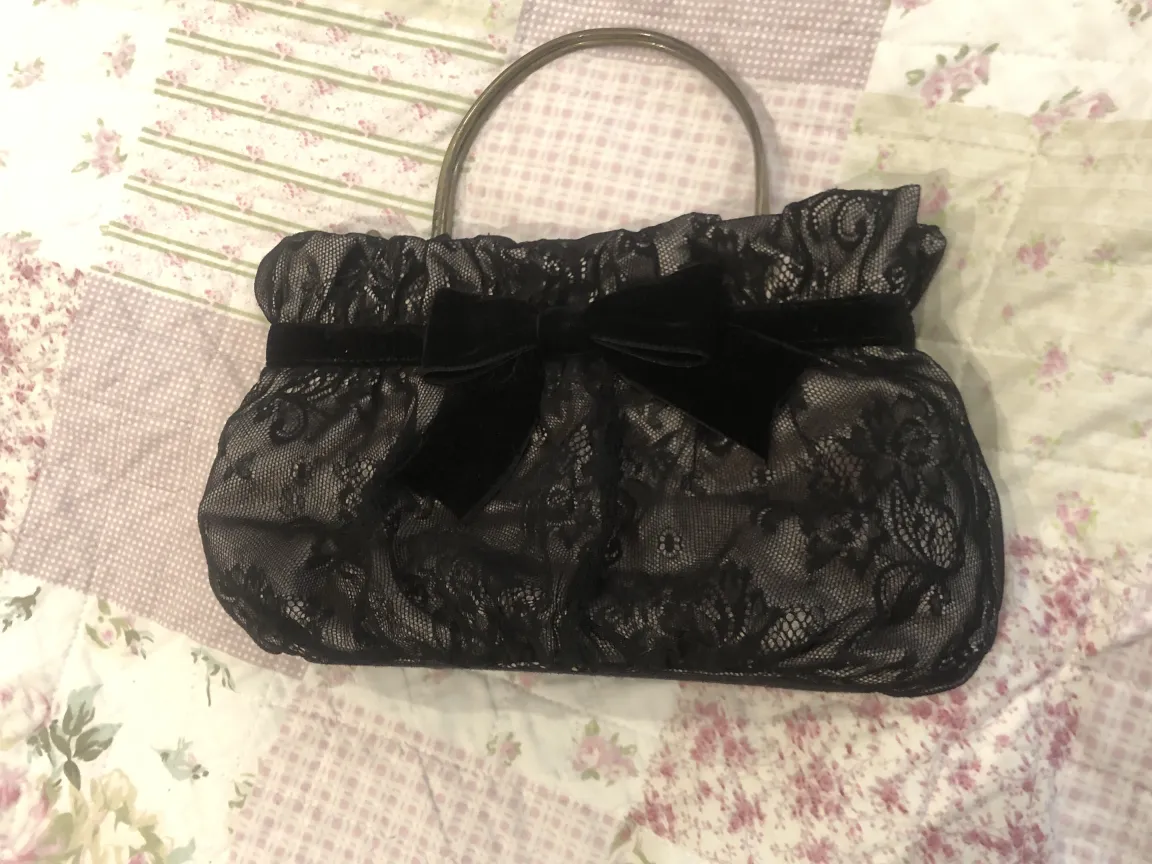 2008 MOI MEME MOITIE Lace Ribbon Gather Bag - Bags and Purses - Lace ...