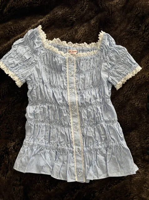 Emily Temple Cute Shirring cutsew/blouse (00s) - Tops - Lace Market ...