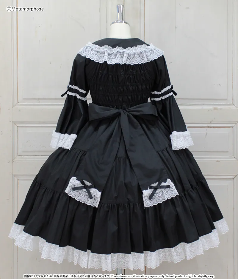 Metamorphose Temps de Fille Solid Color Raschel Lace Princess Sleeve OP ...
